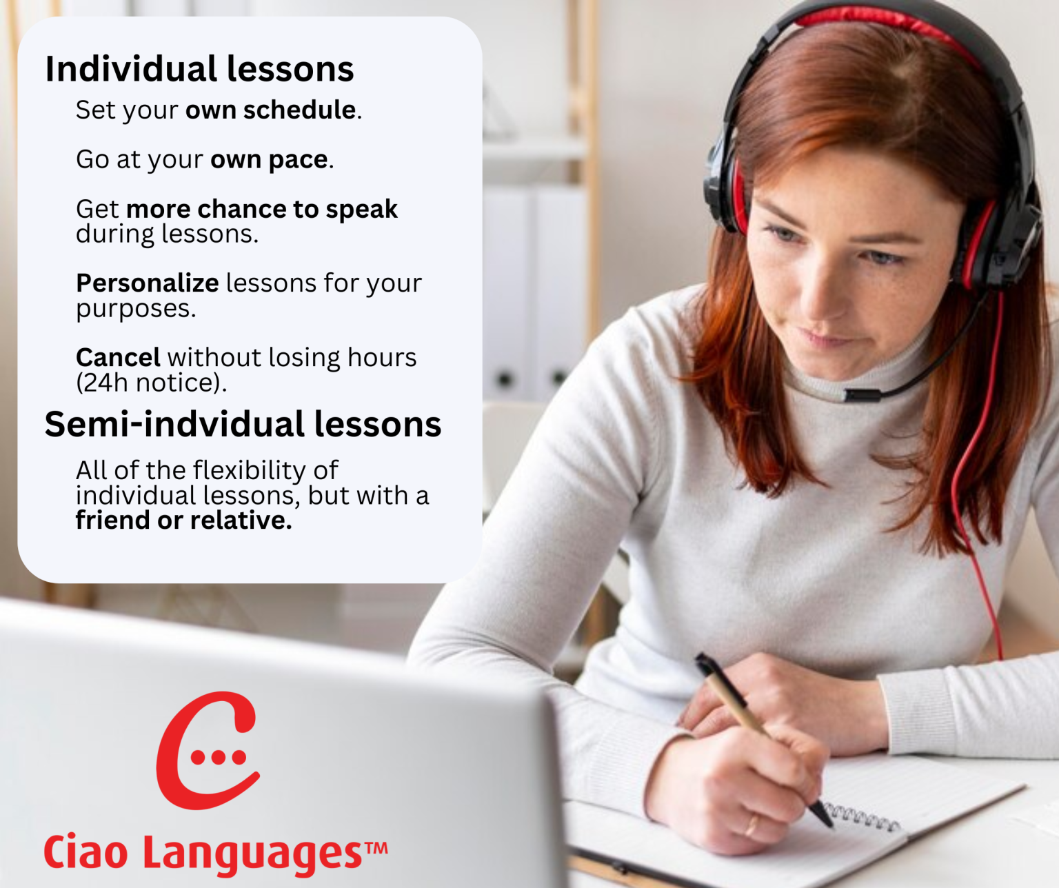 Individual Lessons - Ciao Languages