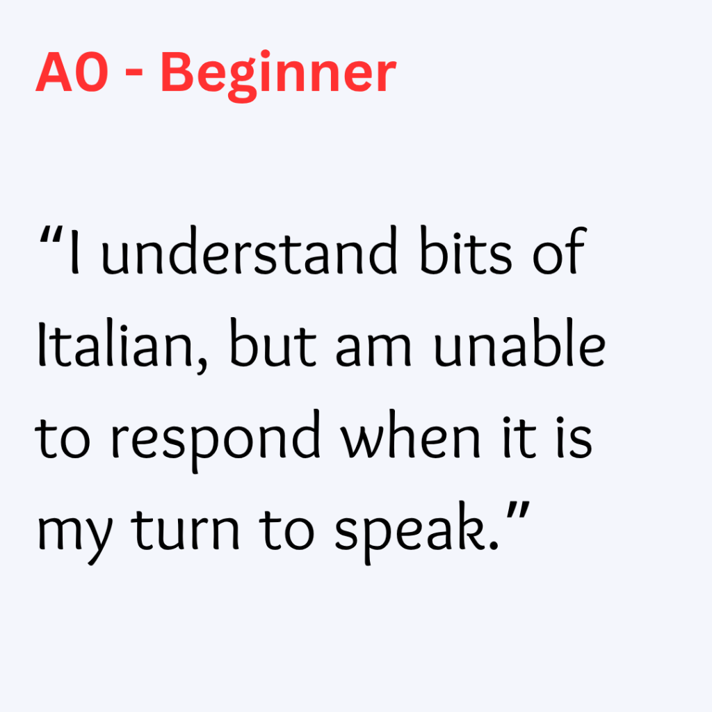 Italian Language Level Test - Ciao Languages